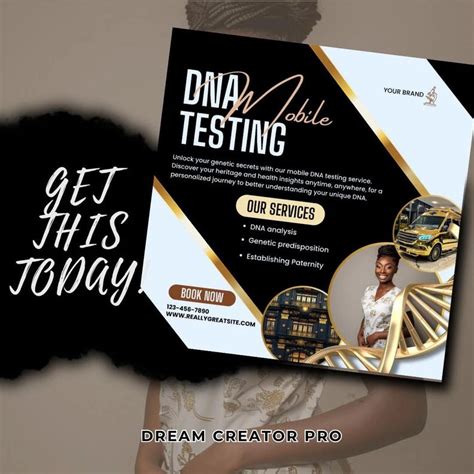 Mobile Dna Testing Flyer Diy Medical Dna Lab Service Flyer Mobile