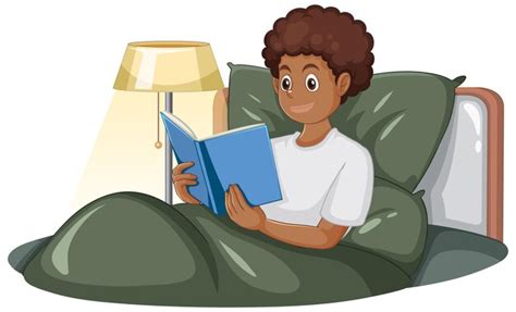 Adolescent Livre Lecture Lit Vecteur Gratuite