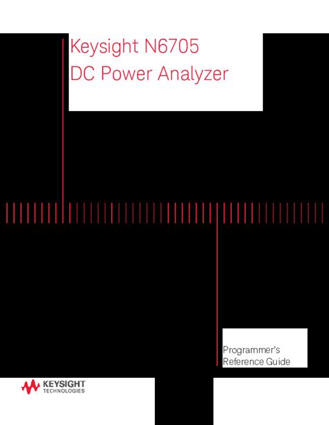 [マニュアル] Keysight N6705 Dc Power Analyzer Programmers Reference Guide カタログ倉庫 Techeyesonline