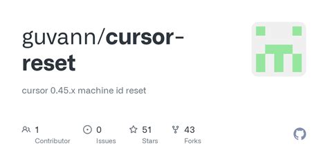 GitHub Guvann Cursor Reset Cursor X Machine Id Reset