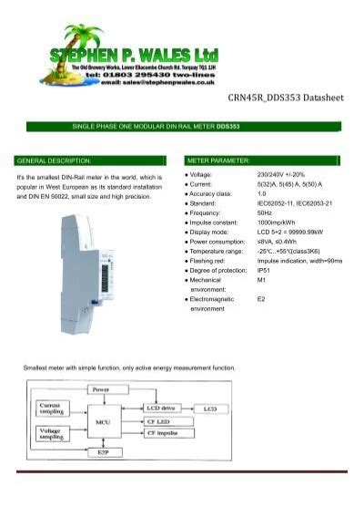 DDS353 Datasheet Meterspec