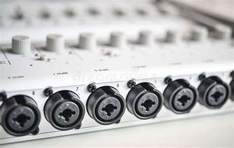 Female XLR Connectors From A Sound Mixer Stock Image Image Of Electronic Electric 48681387