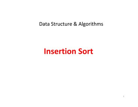 Solution Understanding Data Structure Algorithm Insertion Sort Solved