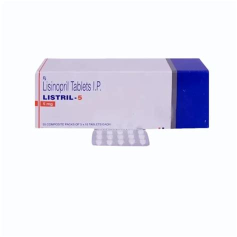 Listril 5 Lisinopri Tablet At ₹ 218stripe Lisinopril Tablet In