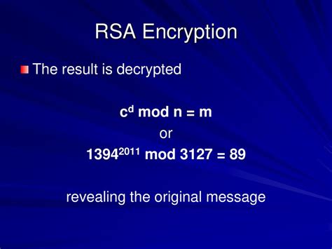 MSIT 543 Cryptography Concepts And Techniques How RSA Encryption Works Ppt Download