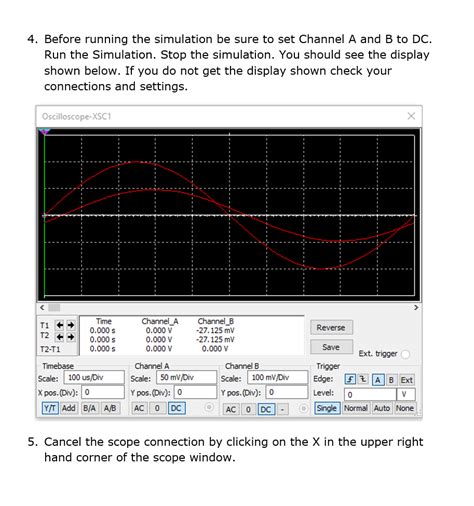 solved procedure 3 using the multisim oscilloscope to