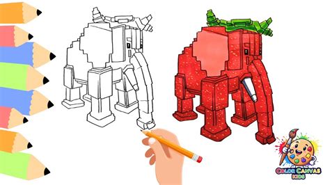 How To Draw Strawberry Elephant And Color It Step By Step Roblox