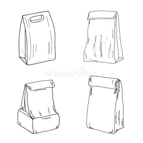 Lunch Bag Reusable Textile Eco Lunch Bag Cotton Food Bag Concept