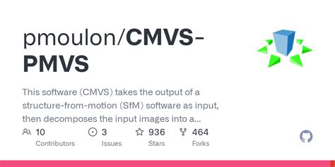 Github Pmouloncmvs Pmvs This Software Cmvs Takes The Output Of A Structure From Motion