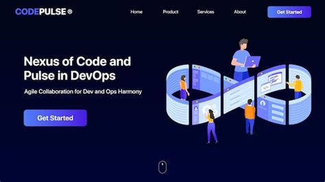 Premium Vector Devops Landing Page Hero Screen Concept Devops