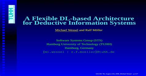 Pdf A Flexible Dl Based Architecture For Deductive Information