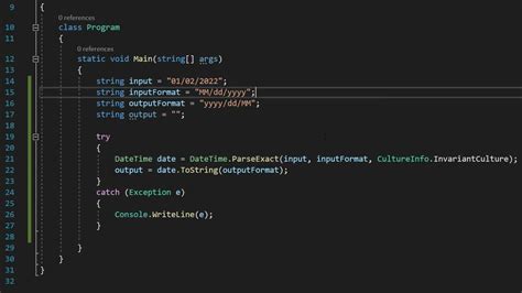 How To Convert A Date To Another Date Format Using C Youtube