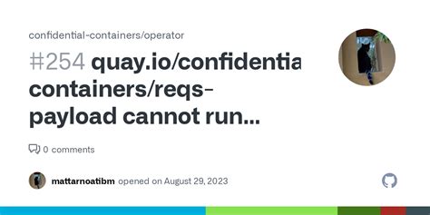 Confidential Containersreqs Payload Cannot Run Reqs Deploysh