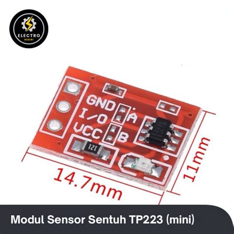 jual modul sensor sentuh saklar ttp233 merah touch censor module ttp