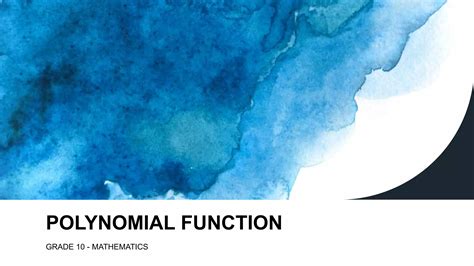 POLYNOMIAL FUNCTION Pptx Physics Science