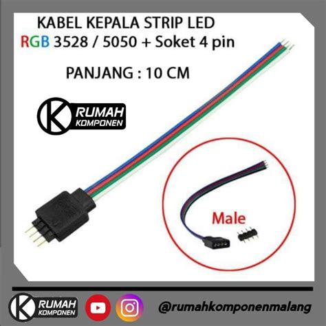 Kabel Sambung Led Strip RGB 4 Pin Lampu Aksesoris Lazada Indonesia