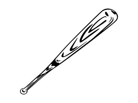 Baseball Bat Outline Clip Art
