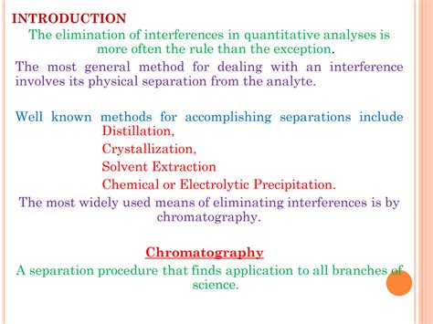 Solution Introduction To General Chromatography Studypool