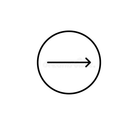 swipe icon arrow on circle button symbol arrow right abstract scroll