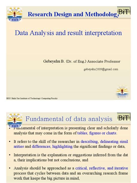 Part 7 Data Analysis And Interpretation Pdf Statistics Data