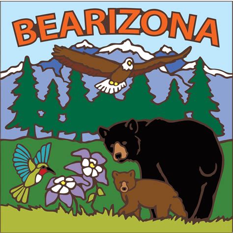 Bearizona Forest Ceramic Tile Colorful Kitchen Trivet Arizona