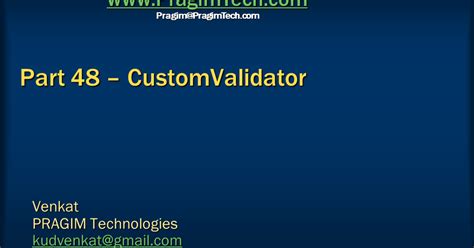 Sql Server Net And C Video Tutorial Part CustomValidator