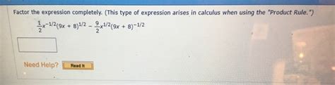 Solved Factor The Expression Completely This Type Of Chegg Com