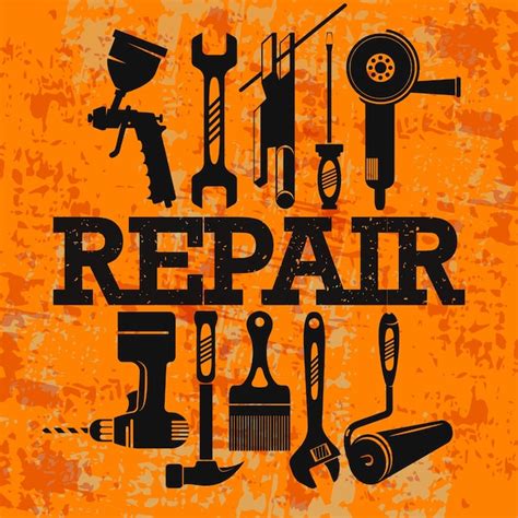 Premium Vector Repair Service And Maintenance Symbol Repair Tool