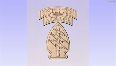 Cnc File I Us Army Special Forces Command Patch Version 2 3d Model I