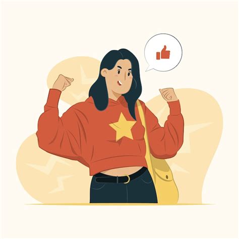 Premium Vector Enthusiastic Concept Illustration