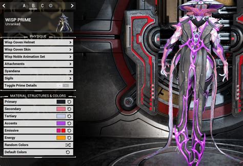 Wisp Prime Detail Broken R Warframe