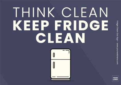 Free Printable Template Fridge Clean Out Sign