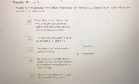 Solved Question Point Match Each Statement With Either Chegg Com