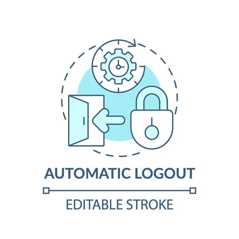 Automatic Logout Concept Icon 2129802 Vector Art At Vecteezy