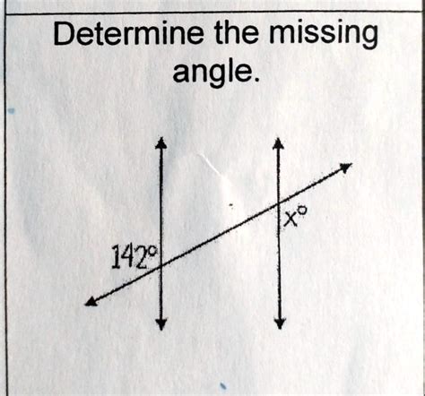 SOLVED Determine The Missing Angle Determine The Missing Angle 142