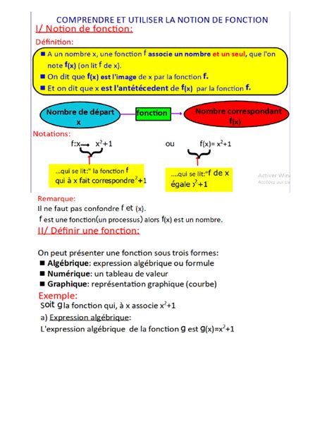Notion De Fonction Pdf
