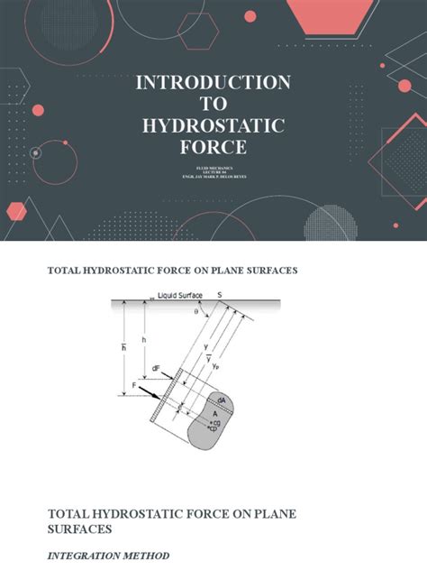 Introduction To Hydrostatic Force Pdf