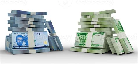 3d Rendering Of Stacks Of Nigerian Naira Notes Bundles Of Nigerian