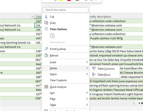 no shift cells left option in excel 365 delete menu microsoft qanda