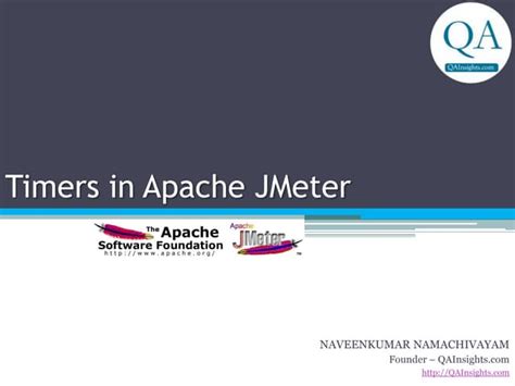Timers In Apache Jmeter Pptx