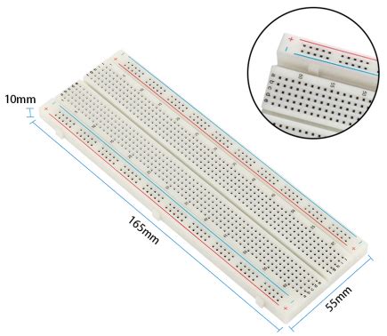 Electronics KEYESTUDIO 3Pcs 830 Hole Tie Point Solderless Prototype Protoboard Breadboard Kit