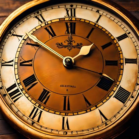 Old Clock Dial Closeup Premium Ai Generated Image