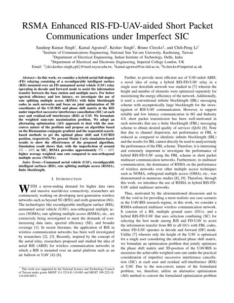 Pdf Rsma Enhanced Ris Fd Uav Aided Short Packet Communications Under Imperfect Sic