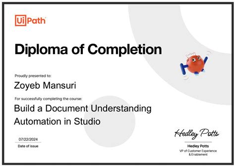 completed document understanding automation course zoyeb mansuri