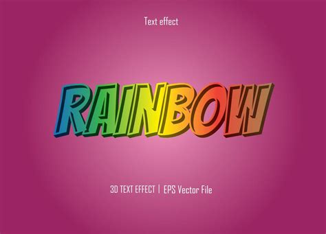 Rainbow Text Effect And Illustration 11776073 Vector Art At Vecteezy