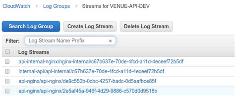 amazon web services how to split aws cloudwatch log streams stack