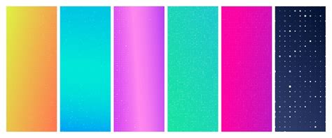 Premium Vector Set Of Six Abstract Gradient Geometric Backgrounds With Squares Pixel