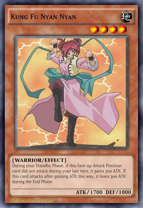 Yu Gi Oh Custom Card Kung Fu Nyan Nyan By Metaknight894 On Deviantart