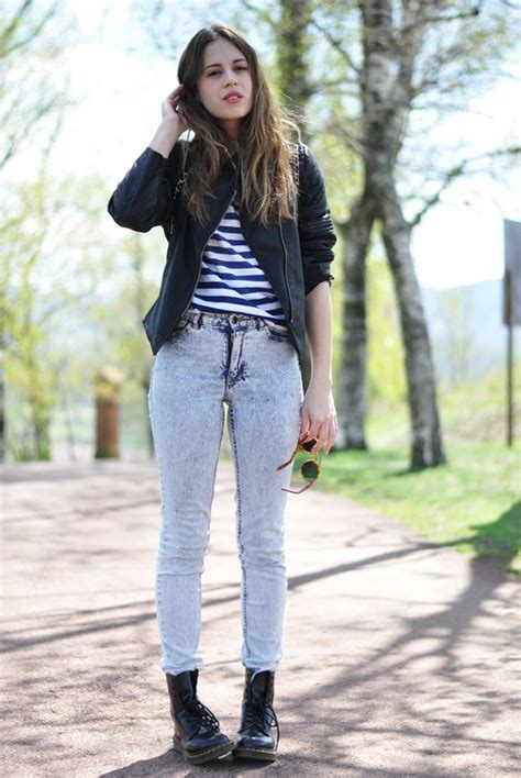 Как носить джинсы с ботинками на шнуровке женщинам 83 фото
