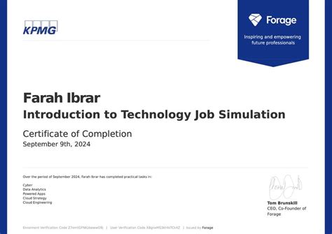 farah ibrar on linkedin kpmg forage technology jobsimulation